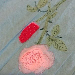 Beth Bowley | Skirts | Beth Bowley Appliqued Silk Full Skirt M B7 ...